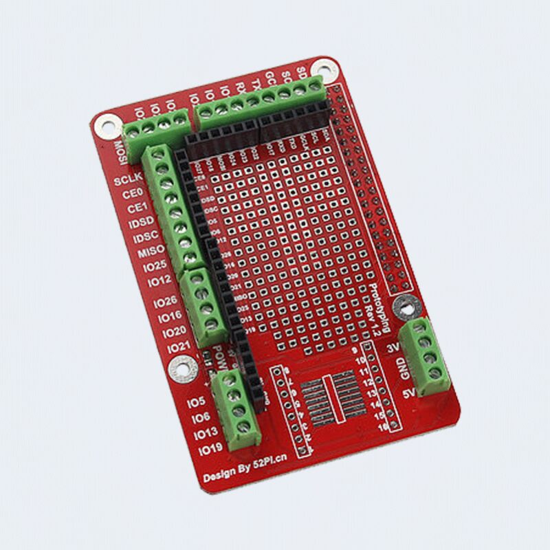 نموذج أول لوحدة درع التوسعة لـ Raspberry Pi