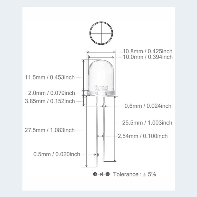 IR INFRARED LED 10MM 850NM