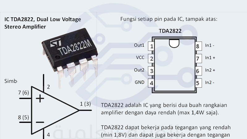 Scientific Village|Buy IC TDA2822 OP AMP |high quality|Fast shipping