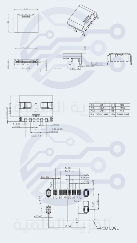 Scientific Village|Buy usb type c female 6 pin connector |high quality ...